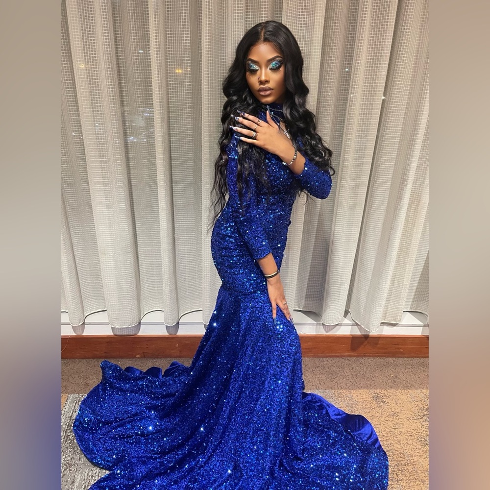 Prom Sequence Blue Dress. Worn Once - Gem